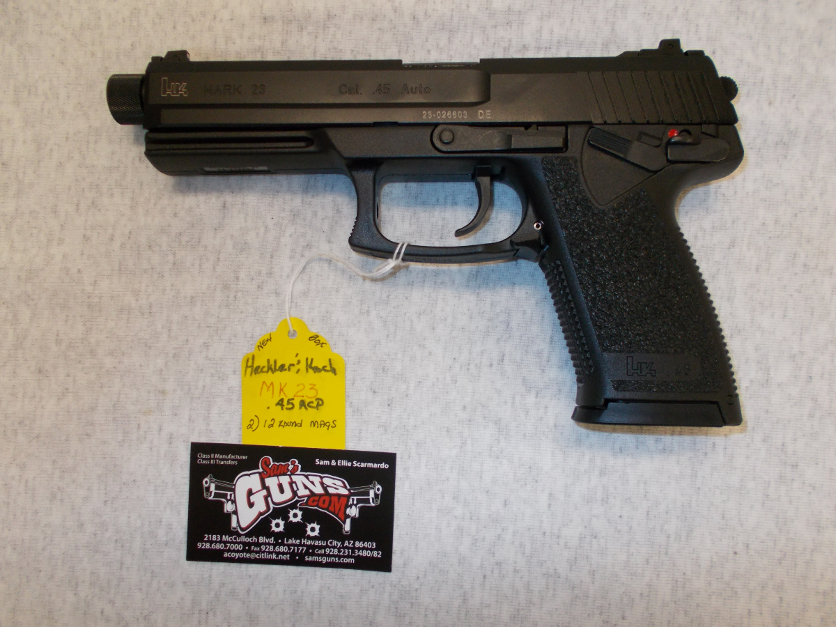 Heckler & Koch H&K MK23 .45ACP W/ TWO (2) 12-ROUND MAGS, LARGE FRAME ...
