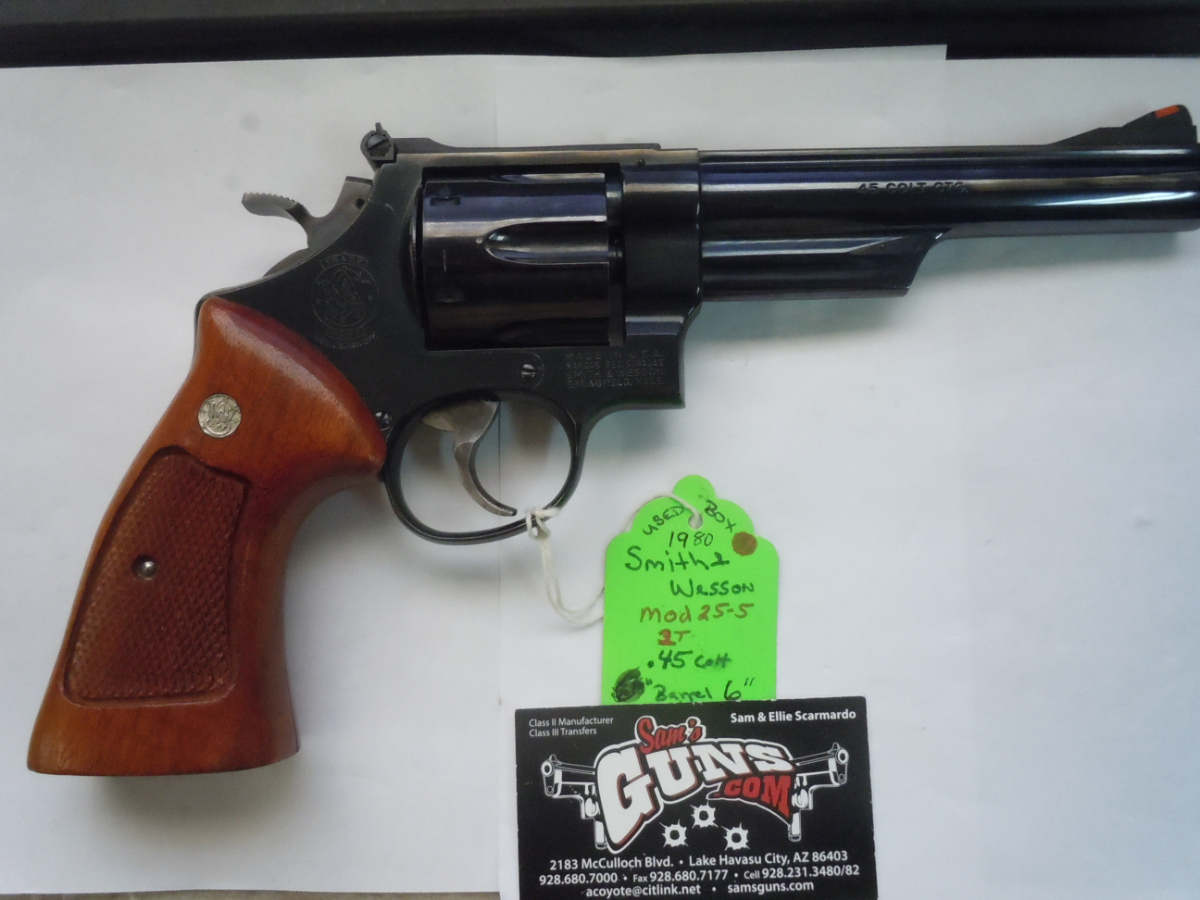 Smith & Wesson Model 25-5 3-T 6" Barrel Red ramp front and adjustable ...