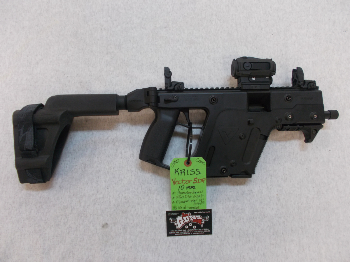 KRISS Arms Vector SDP w/ Threaded barrel, red dot sight, two 15-Round ...