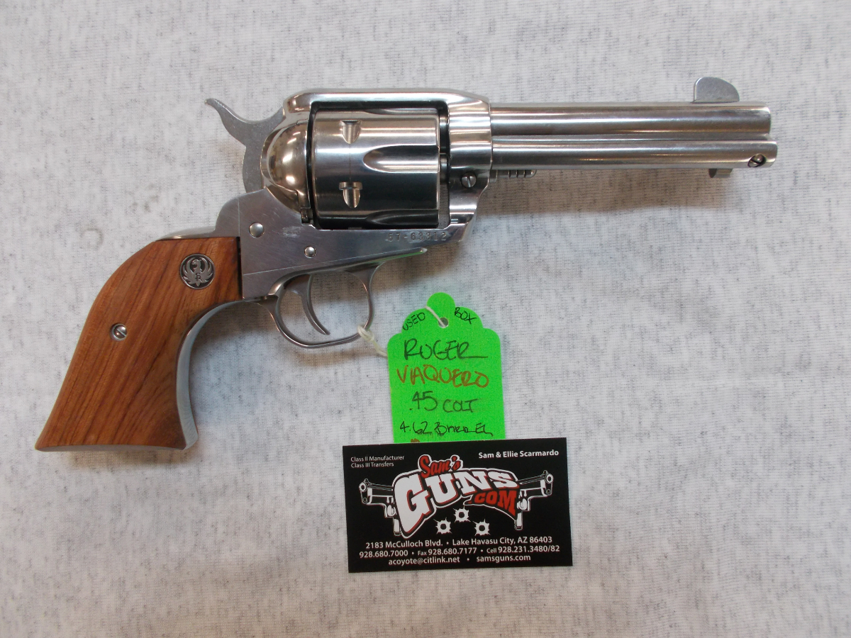Ruger Vaquero w/ 6-shot cylinders & 4.62" barrel (C4585-23) .58 Caliber ...