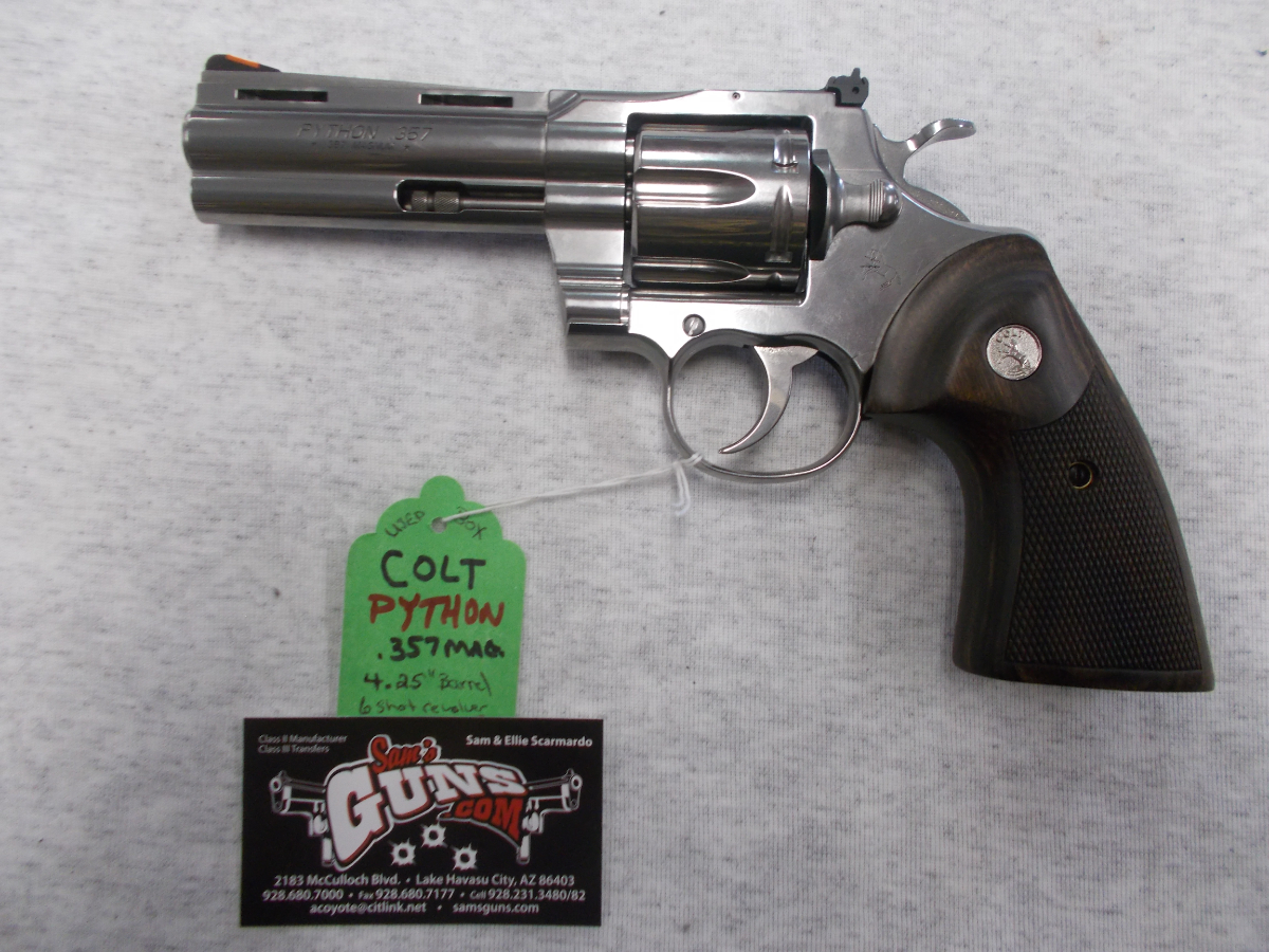 Colt PYTHON .357mag Revovler w/ 4.25" Barrel (C4822-23) .357 Magnum ...