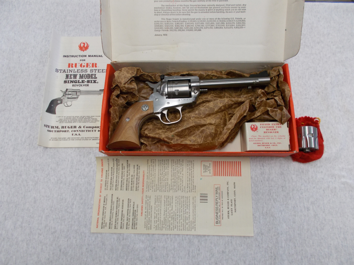 Ruger SINGLE-SIX Revolver .22LR & .22WMR Cylinders included (C5133-24 ...