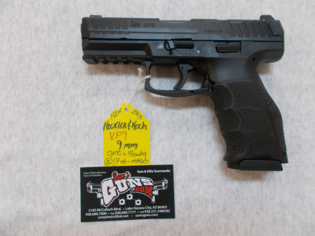 Heckler & Koch VP9 `Stealth Black` 9mm + M. O. S., Two 17-Round mags ...