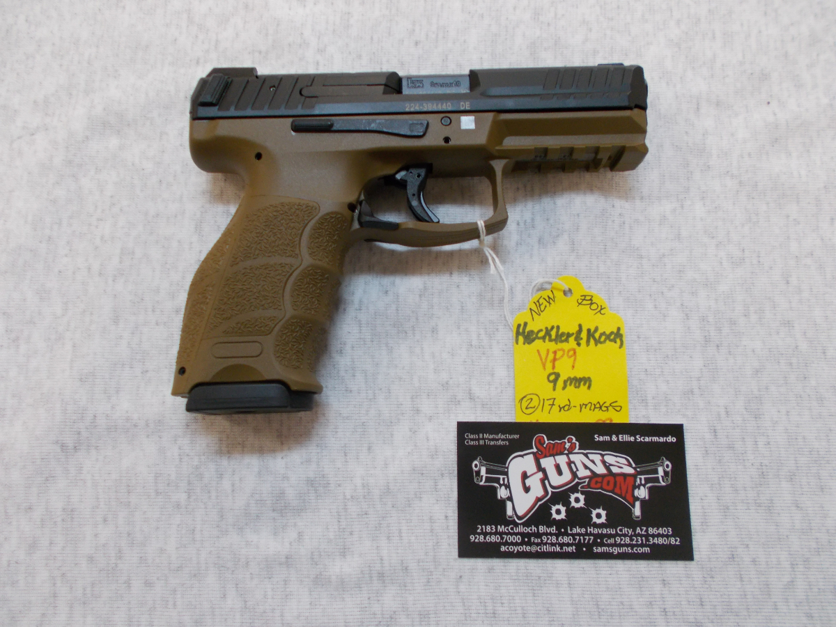 Heckler & Koch VP9 `Black & FDE` + two 17-round mags, front night sight ...
