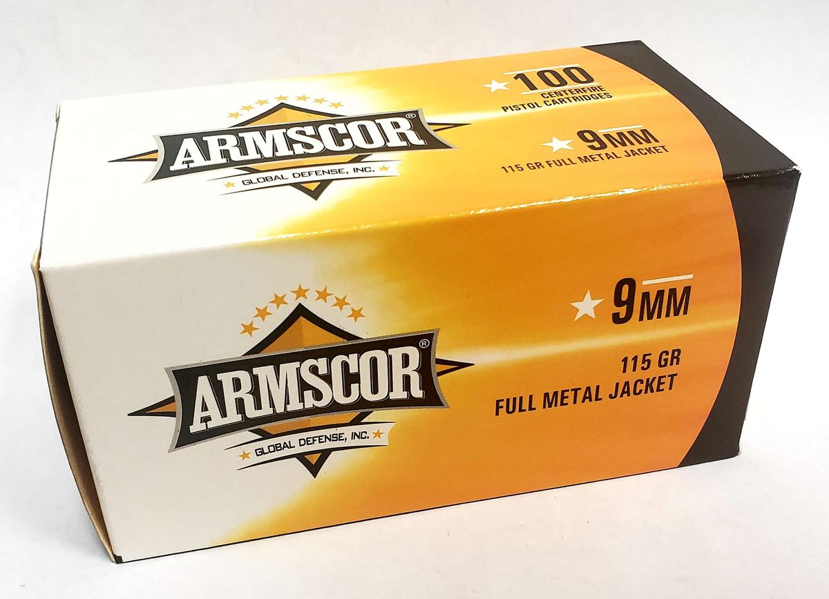 ARMSCOR AMMO 9MM 115gr FMJ 300 ROUNDS 9mm Luger 17121585 - GunAuction.com