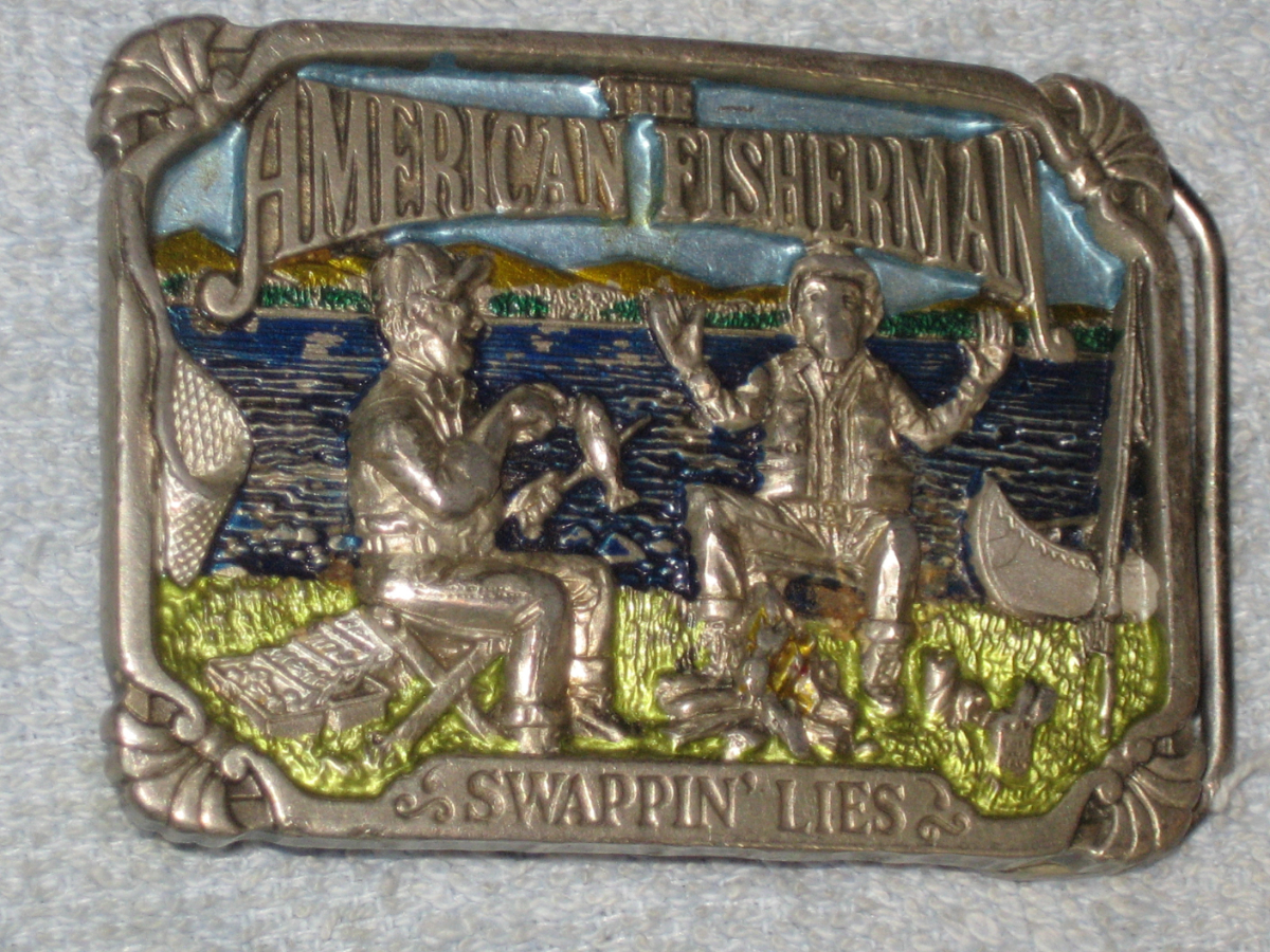 Smith & Wesson VINTAGE 1986 AMERICAN FISHERMAN APPIN LIES BELT BUCKLE ...