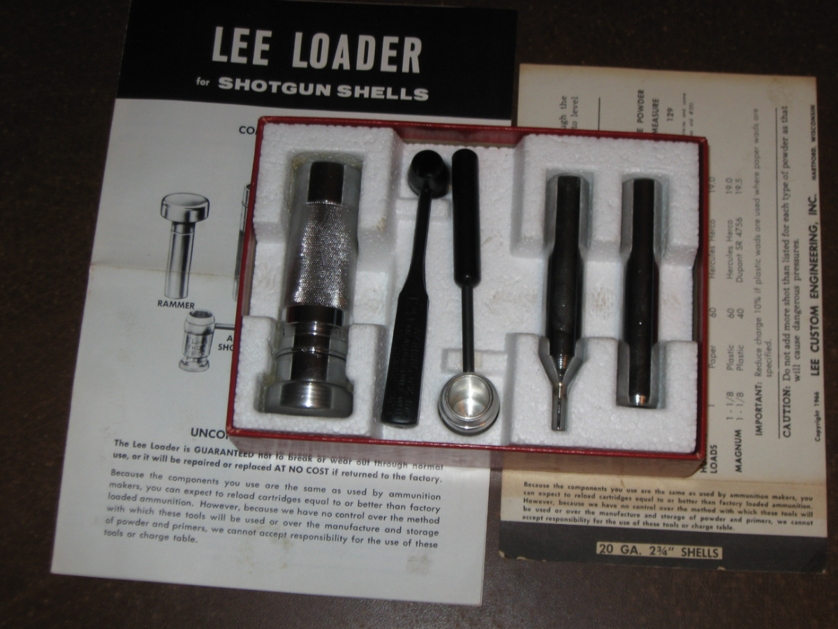 LEE CUSTOM INGEERING INC. VINTAGE LEE LOADER 20 GAUGE 2 3/4 INCH FOR ...
