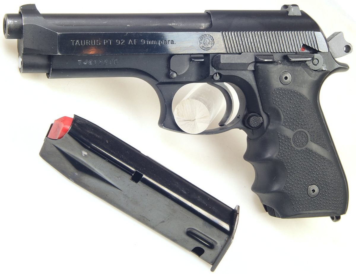 Taurus PT 92 FS AF 9mm pistol in blue w/ 1 mag - EXCELLENT 9mm Luger ...