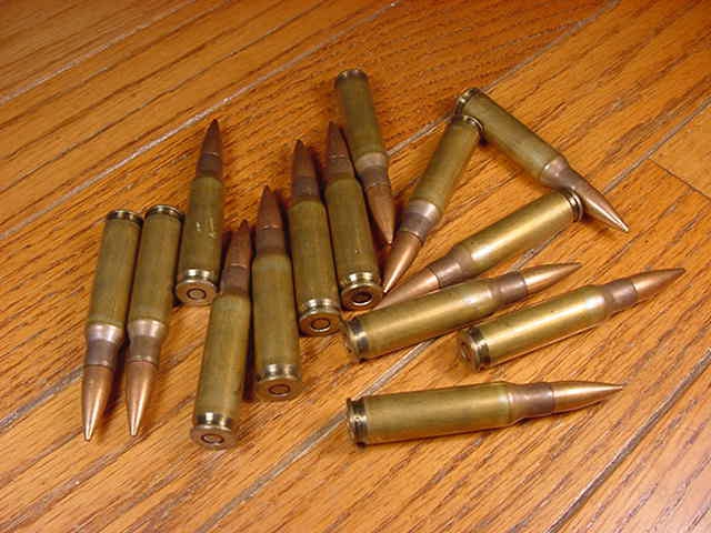 14 Rounds Of Australian Military L2a2 7.62x51mm/.308 Win. Full Metal ...