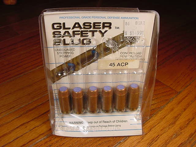 Package Of Glaser .45 Auto. Non-Ricocheting Jacketed Safety Slug .45 ...