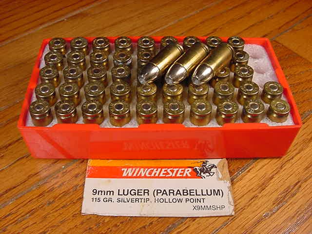 Tray Of Winchester Silvertip 9mm Luger Jacketed Hollow Point 9mm Luger ...