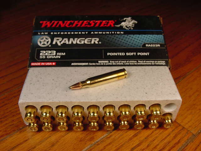 Winchester Box of Ranger Law Enforcement .223 Rem. Pointed Soft Point ...