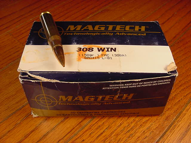 Magtech 50 Round Box of .308 Win. Full Metal Jacket .308 Win. 17089647 ...