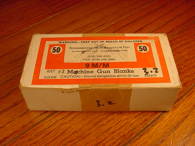 Box of Stembridge Gun Rentals 9mm Machine Gun Blanks 9mm Luger 17186548 ...