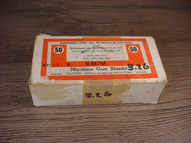 Box of Stembridge Gun Rentals 9mm Machine Gun Blanks 9mm Luger 17224355 ...