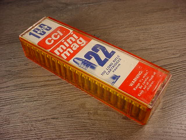 CCI Ammunition Box (100 Rounds) of CCI Mini-Mag .22 Long Rifle Plated ...