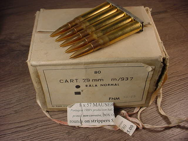 Partial Box (79 Rounds) of Portuguese 8mm Mauser Full Metal Jacket on ...