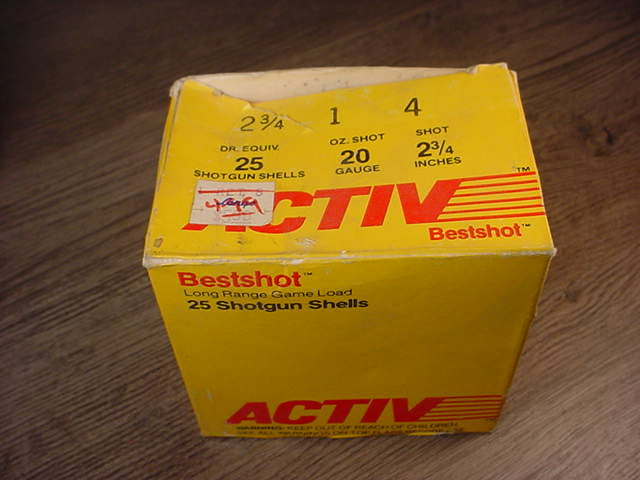 Partial Box of Activ Bestshot Long Range Game Load 20 Gauge Number 4 ...