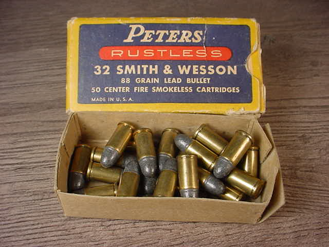 Peters Cartridge Company Partial Box of Peters Rustless .32 S&W Lead ...