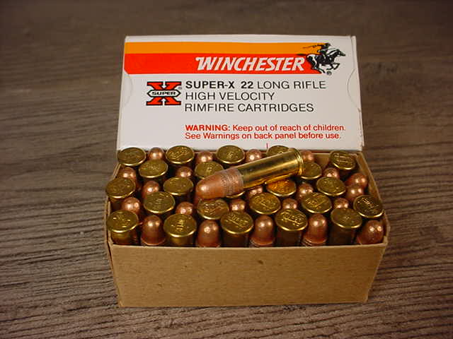Box of Winchester Super-X Lubaloy .22 Long Rifle Plated Solid Point .22 ...