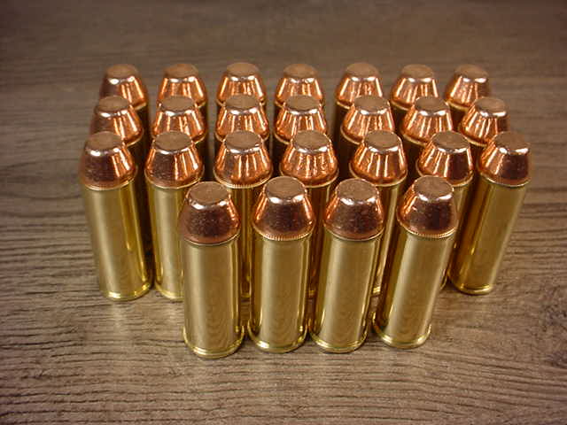 25 Rounds of Reloaded .45 Colt Plated Round Nose Flat Point .45 Long ...