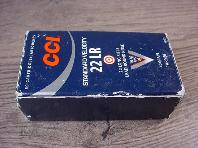 CCI Ammunition Box of CCI Standard Velocity .22 Long Rifle Lead Solid ...
