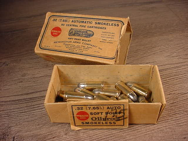 Partial Box of Remington Oilproof .32 Auto. Semi-Jacketed Soft Point ...