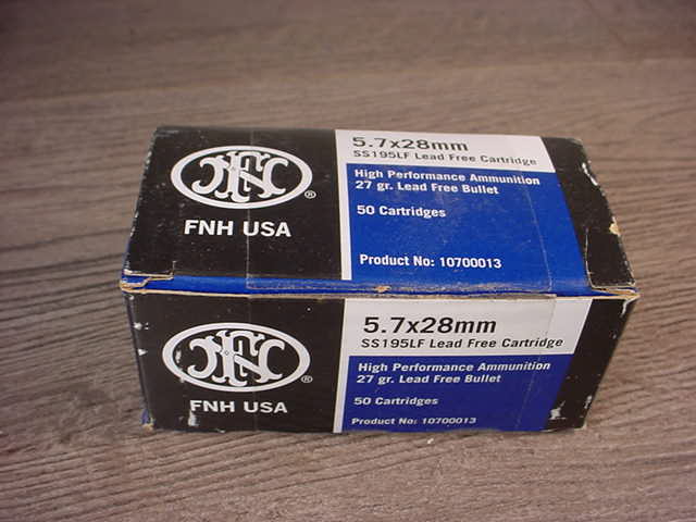 Box of FNH SS195LF 5.7X28mm Lead Free Jacketed Hollow Point 17291961 ...