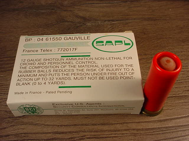 Box of Security Consultants Non-Lethal 12 Gauge Rubber Slug Projectile ...