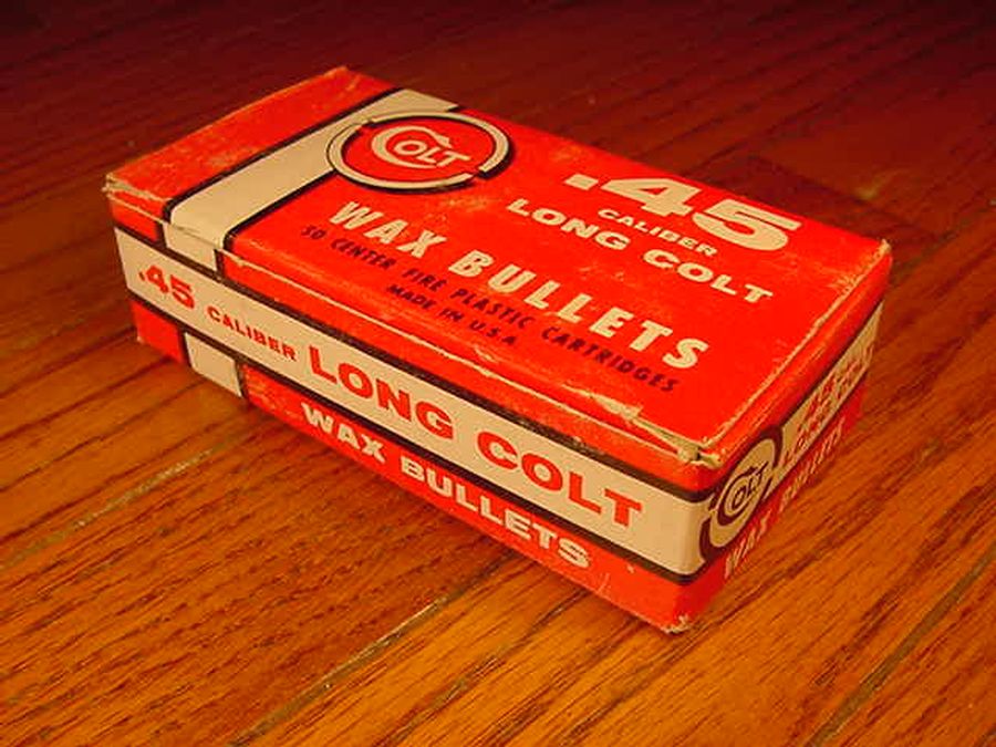 Box of Colt .45 Long Colt Quick Draw Competition Wax Bullet Cartridges ...