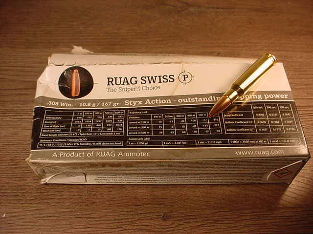 Box of RUAG Swiss Styx Action The Sniper`s Choice .308 Win. Jacketed ...