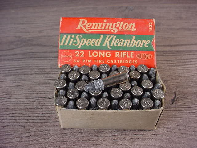 Pictures: Box of Remington HI-Speed Kleanbore .22 Long Rifle Lead Solid ...