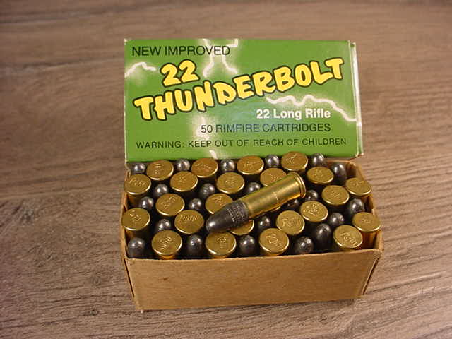 Box of Remington Thunderbolt .22 Long Rifle Lead Solid Point .22 LR ...