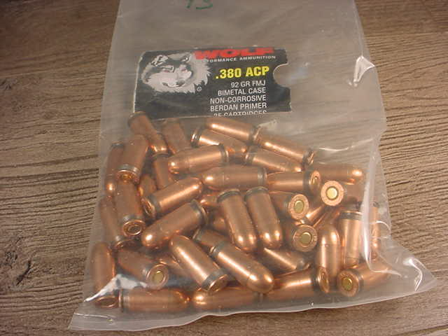 43 Rounds of Wolf .380 Auto. Full Metal Jacket .380 ACP 17315714 ...