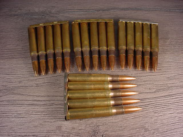20 Rounds of USGI M2 .30-06 Springfield Full Metal Jacket on 5 Round ...