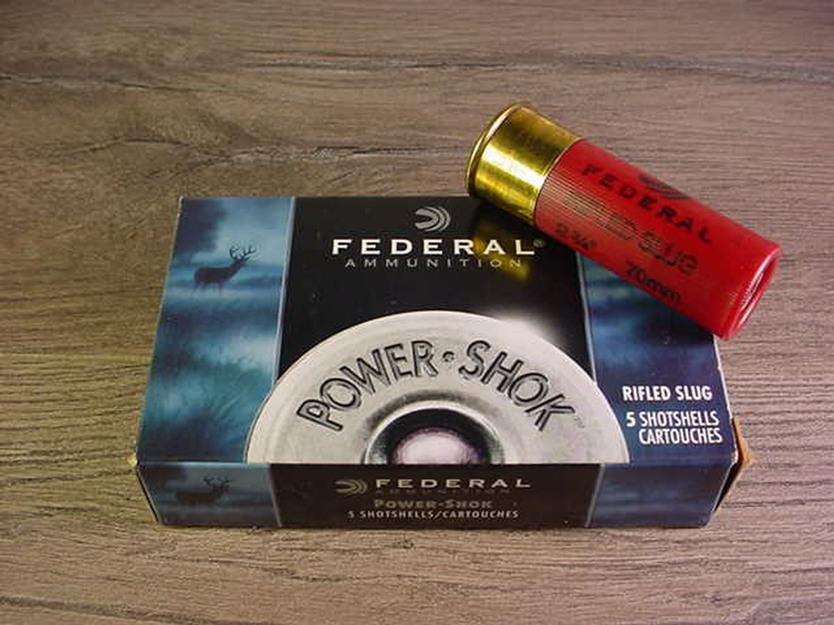 Box of Federal Power-Shok Maximum 12 Gauge Hollow Point Rifled Slugs ...