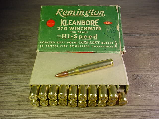 Box of Mixed Remington Kleanbore Core-Lokt .270 Win. Semi-Jacketed ...