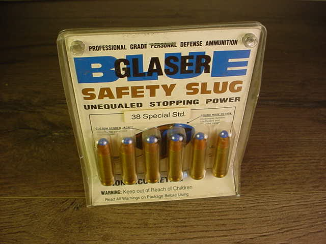 Package of Glaser Blue .38 Special Non-Ricocheting Safety Slug 17346618 ...