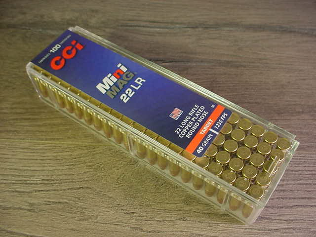 CCI Ammunition Box (100 Rounds) of CCI Mini-Mag .22 Long Rifle Plated ...