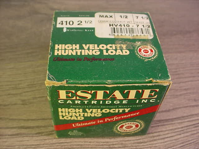 Partial Box of Estate High Velocity Hunting Load .410 Gauge Number 7 1/ ...