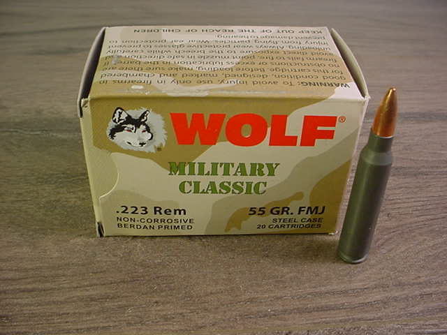 Box of Wolf Military Classic .223 Rem. Full Metal Jacket 17365459 ...
