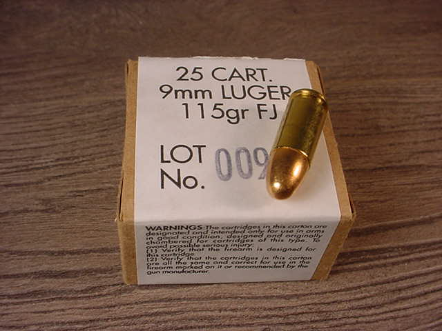Box (25 Rounds) of PMP/Denel Military 9mm Luger Full Metal Jacket ...