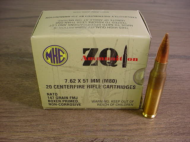 Box of ZQ1 M80 NATO 7.62X51mm/.308 Win. Full Metal Jacket 17372333 ...