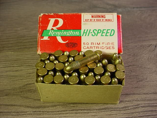 Box of Remington Hi-Speed Golden Bullet .22 Long Rifle Plated Solid ...