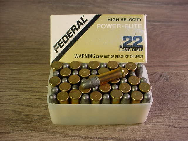 Box Federal Power-Flite .22 Long Rifle Lead Solid Point .22 LR 17379548 ...