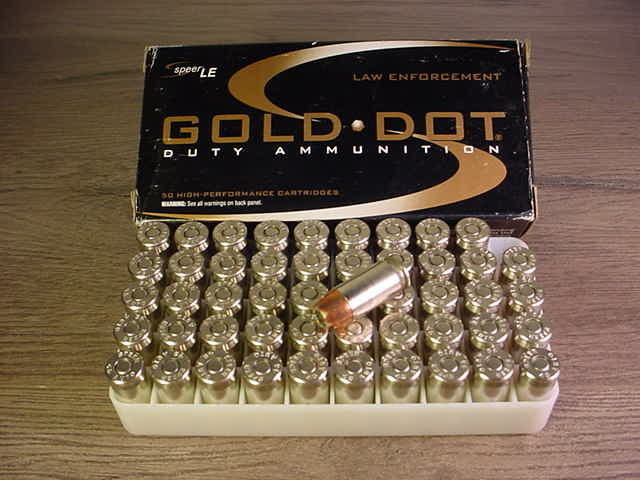 Box of Speer Law Enforcement Duty Gold Dot .45 Auto. Jacketed Hollow ...