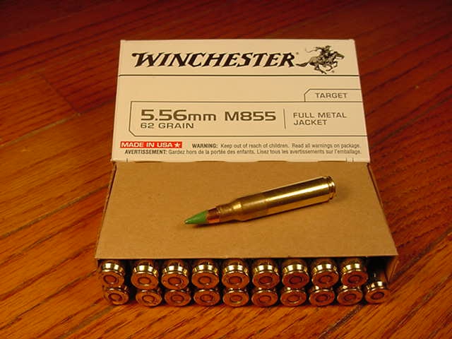 Box of Winchester TARGET M855 5.56mm Full Metal Jacket Light Armor ...