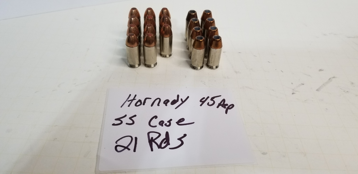 HORNADY 45 ACP JHP WITH SILVER CASES .45 ACP 17316048 - GunAuction.com
