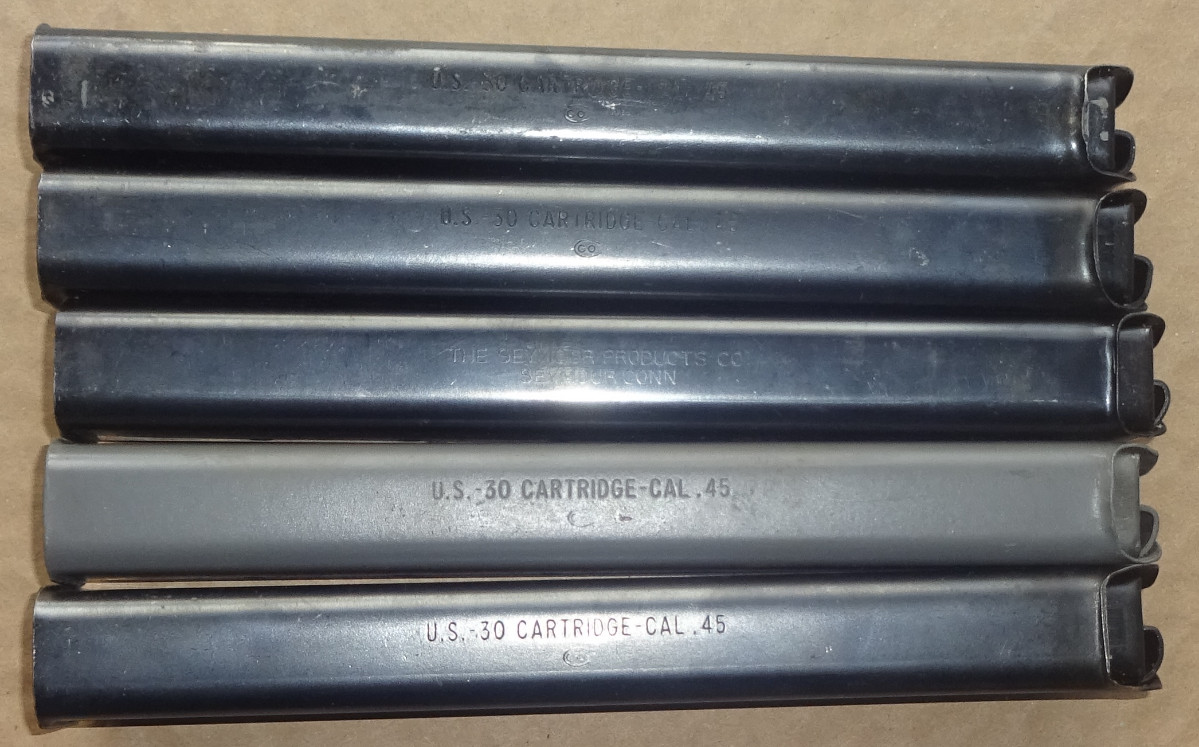 US Government Issue USGI THOMPSON 30 ROUND STICK MAGAZINES, FIVE (5) IN ...