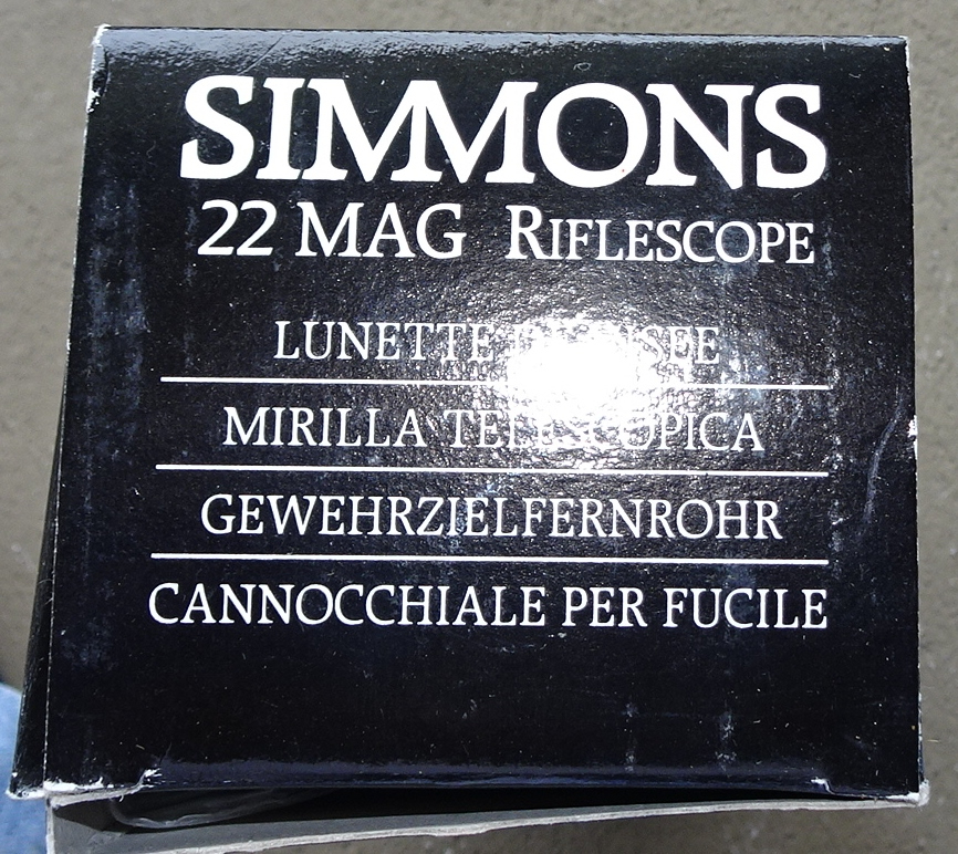 SIMMONS 22 MAGNUM RIFLE SCOPE 3-9X32 SILVER MATTE WITH RINGS 17175142 ...